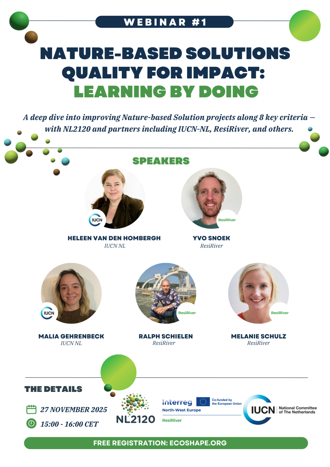First in Series, November 27th Webinar "NbS Quality for Impact ...